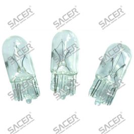 Tungstem Bulb Without Socket T10, 12V, 3W, 80LUX - Sacer Ltd