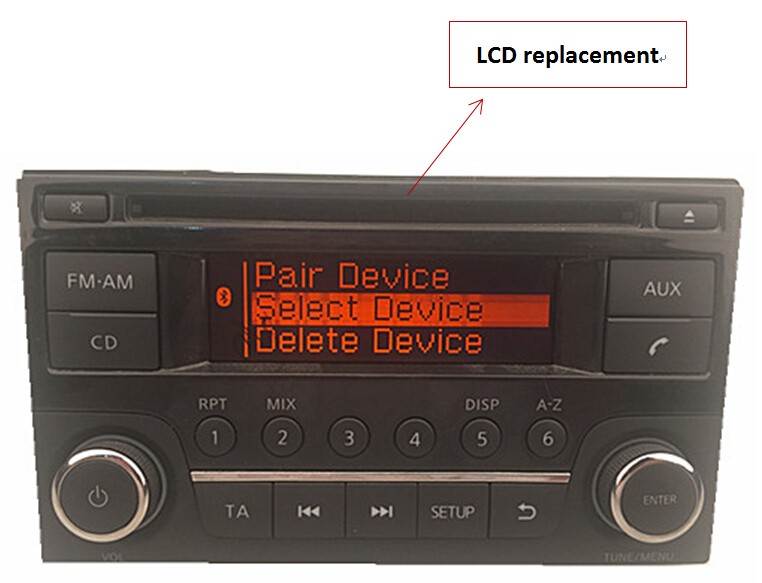 SA1245 - LCD display for Nissan radio